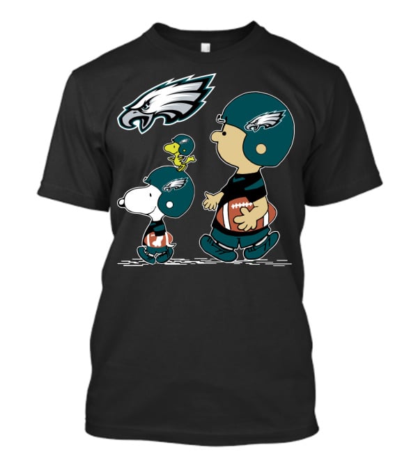 Peanuts Eagles Christmas Football Cute Characters T-Shirt