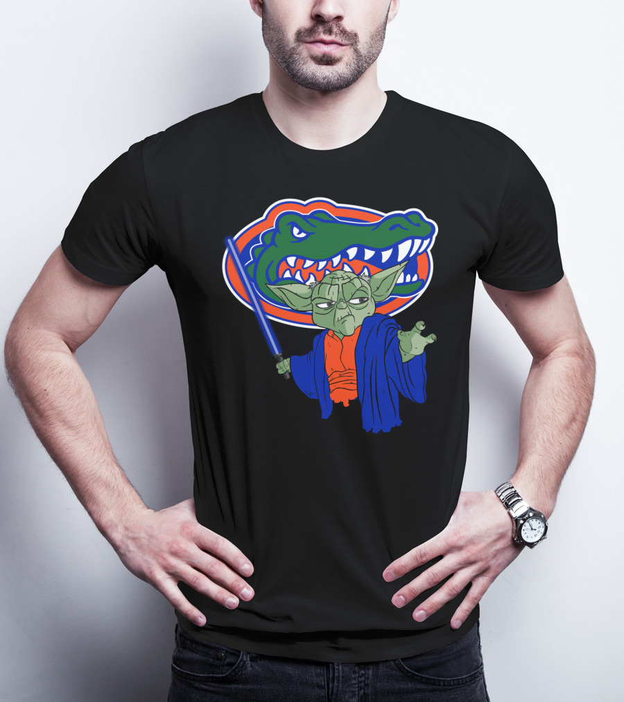 Gators Yoda Lightsaber Florida Alligator Icon Mashup T-Shirt