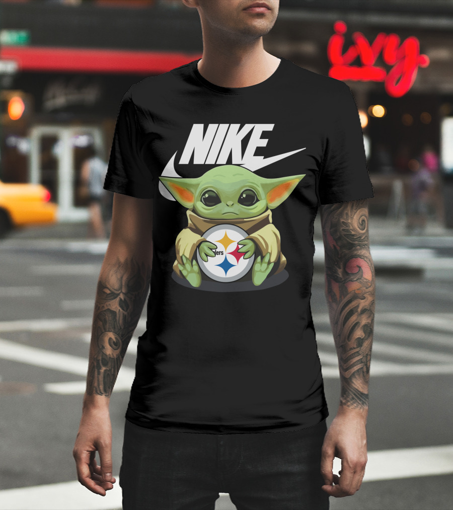 Nike Baby Yoda Steelers T-Shirt