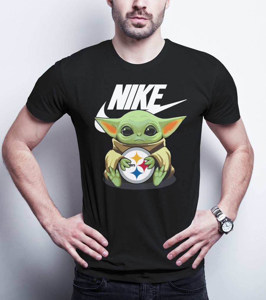 Nike Baby Yoda Steelers T-Shirt