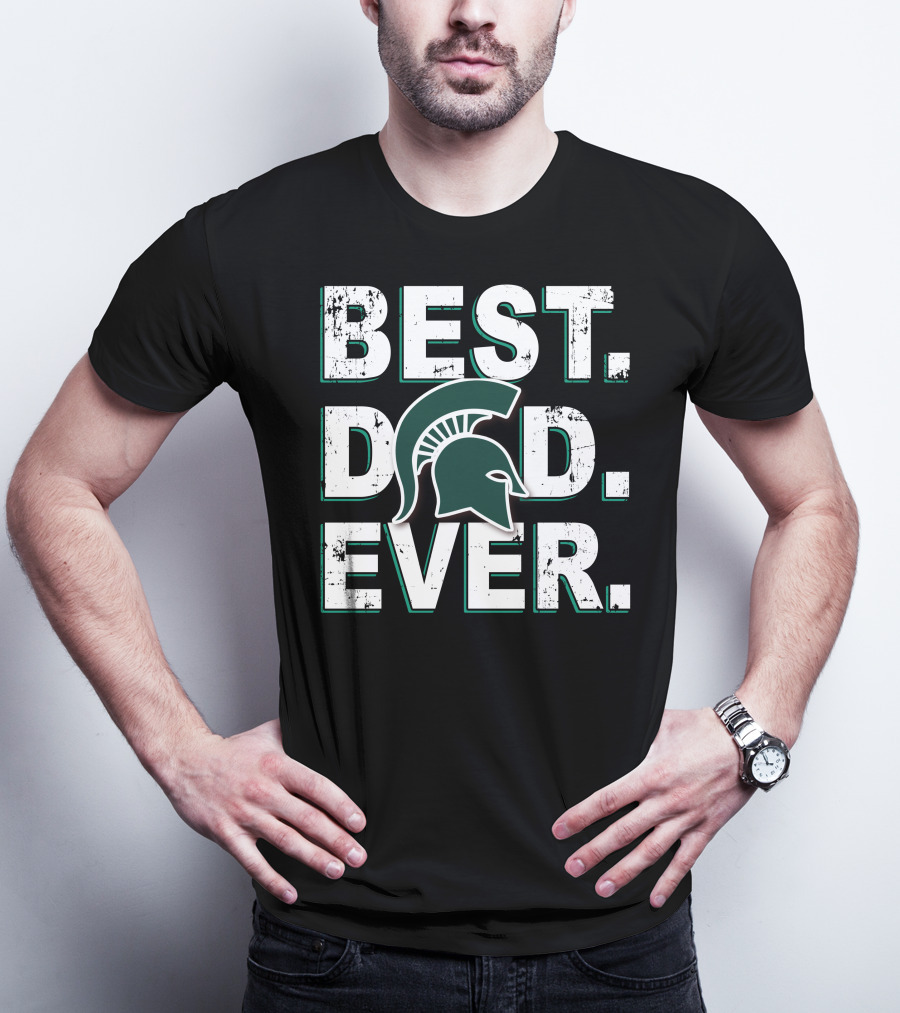 Best Dad Ever Spartan Helmet T-Shirt