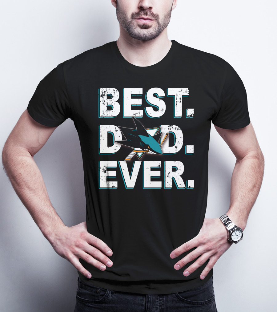 Best Dad Ever Sharks T-Shirt