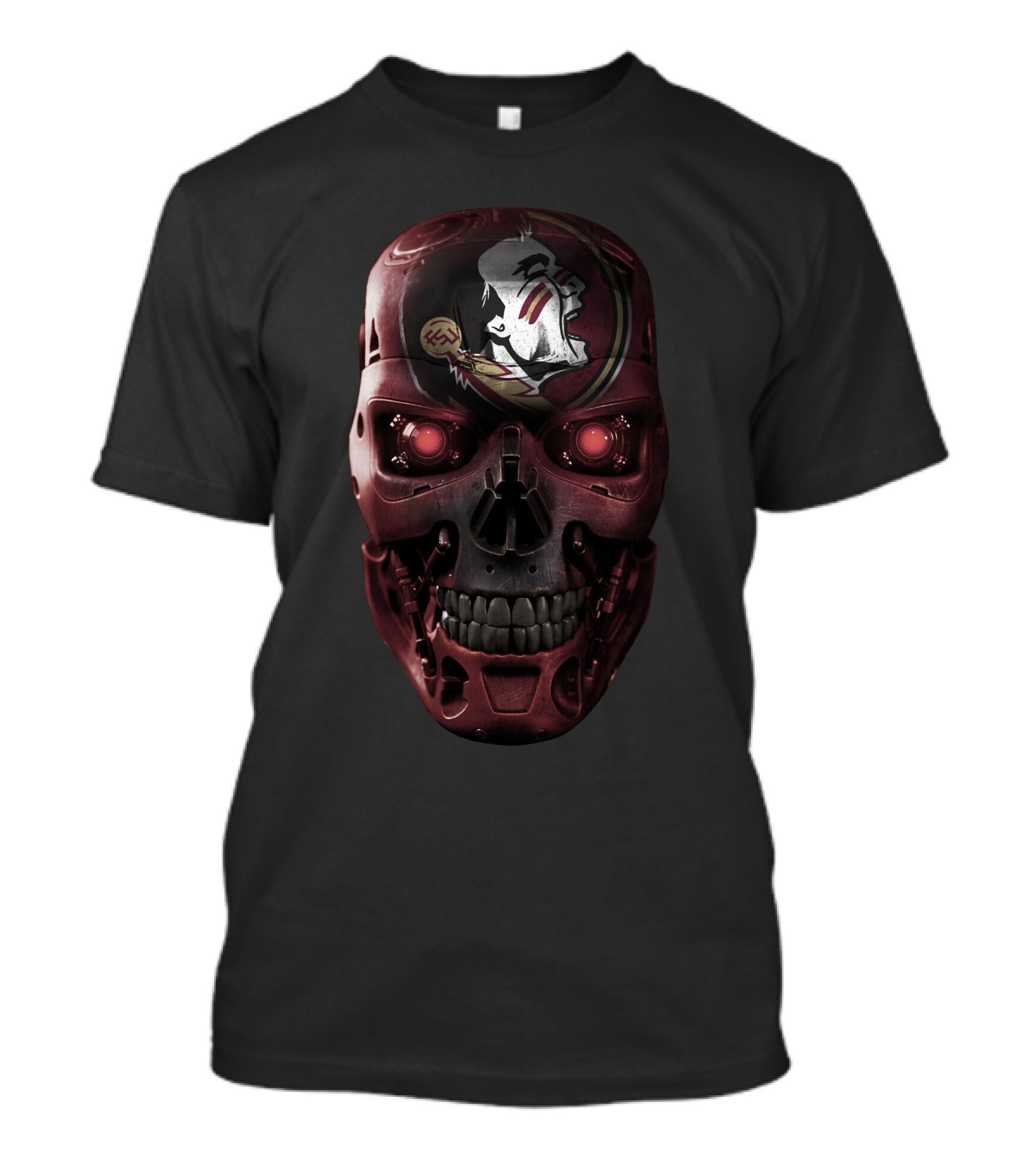 Seminoles Skull With Robotic Elements T-Shirt