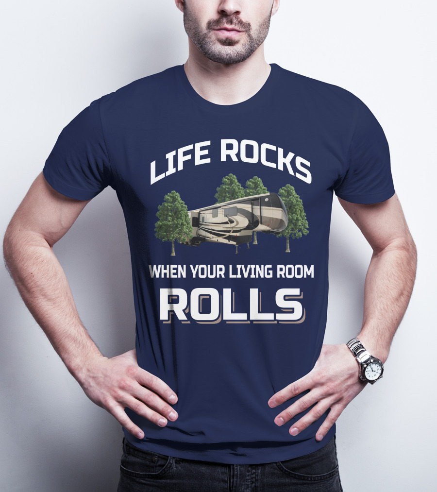 LIFE ROCKS WHEN YOUR LIVING ROOM ROLLS DRV Fullhouse JX450 T-Shirt
