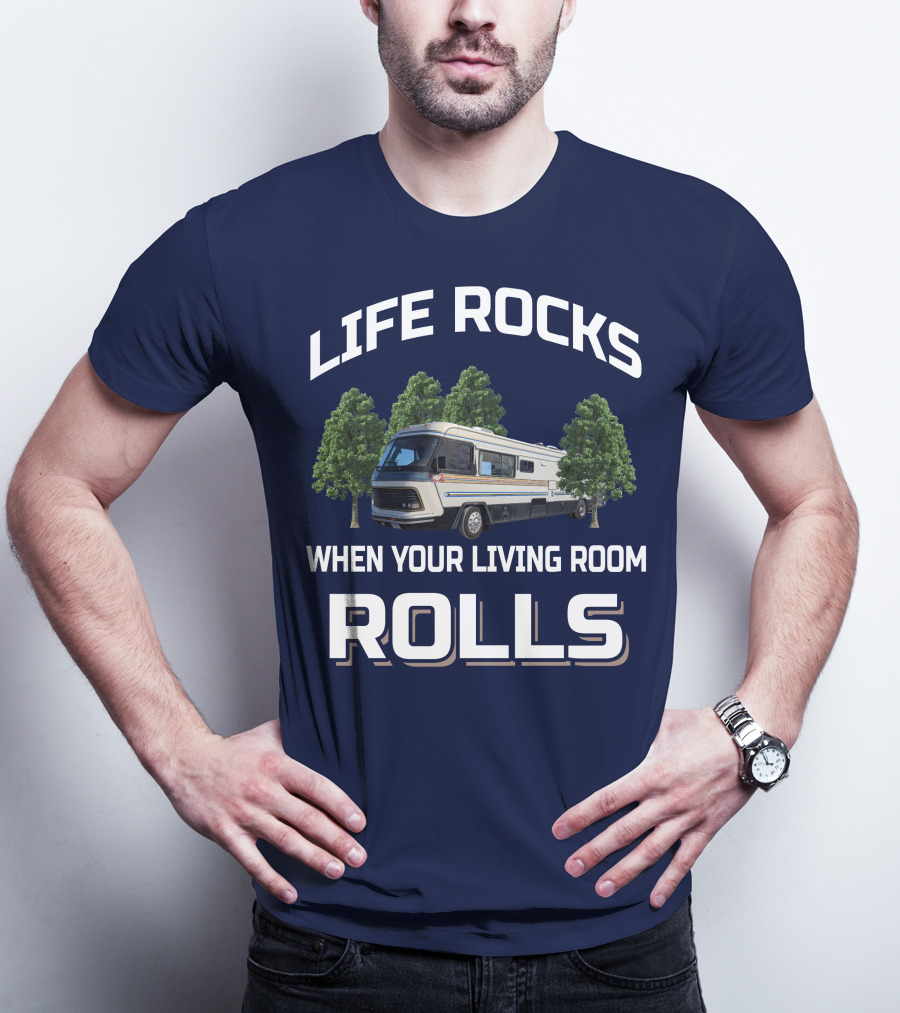 LIFE ROCKS WHEN YOUR LIVING ROOM ROLLS Vintage Holiday Ramblers T-Shirt