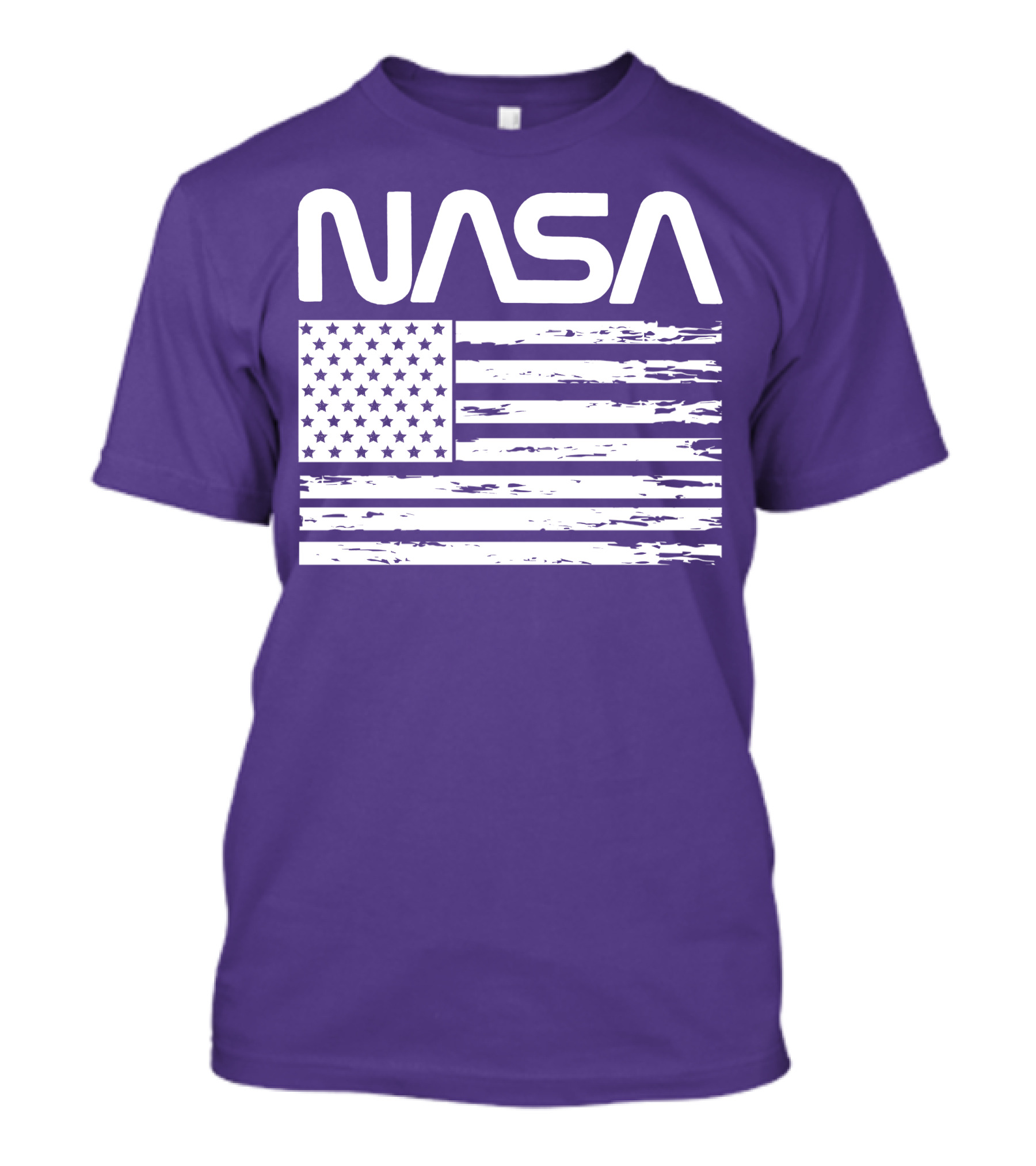 NASA Distressed American Flag Rocketry T-Shirt