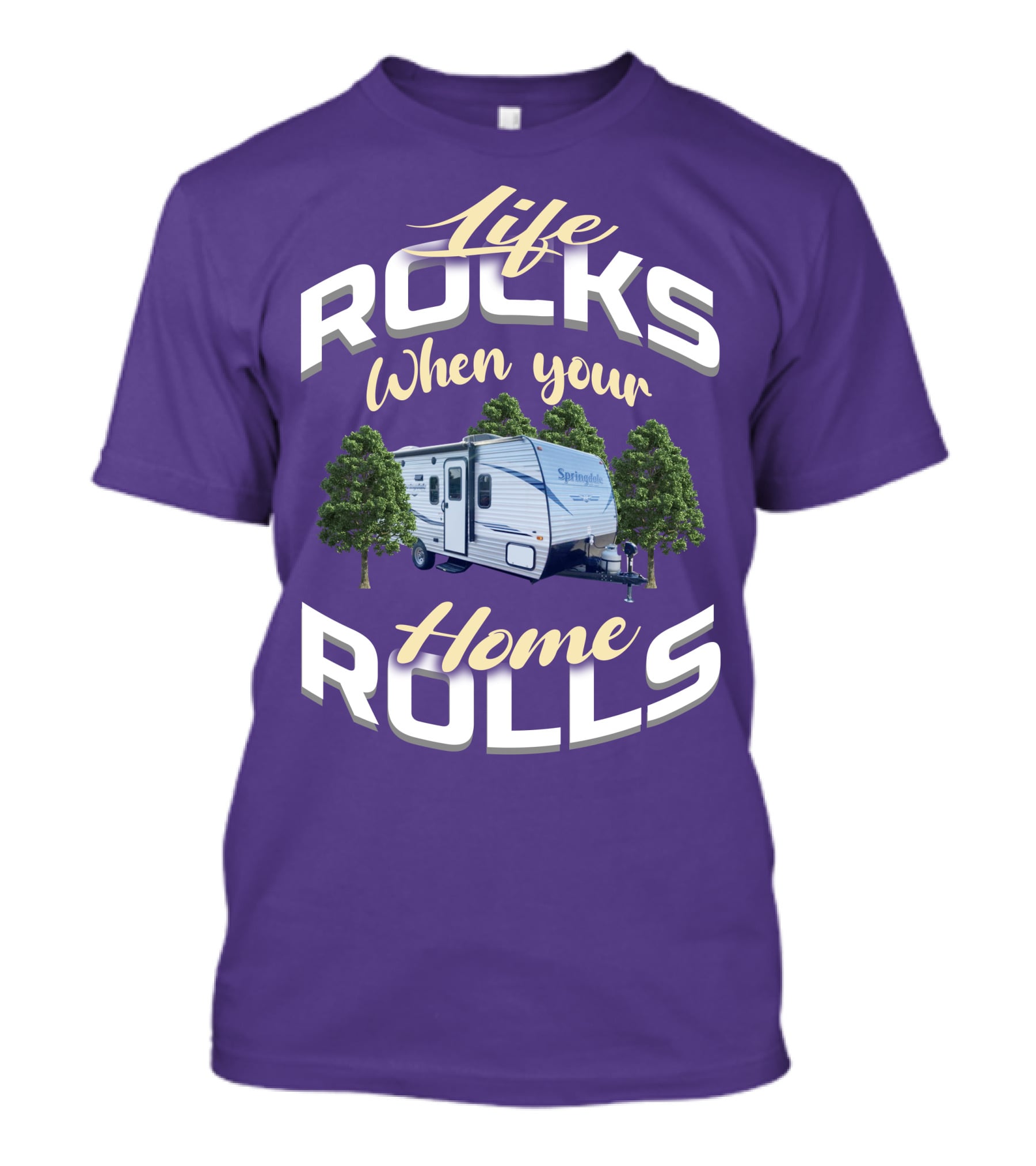 Life Rocks When Your Home Rolls Keystone RV Trailers T-Shirt
