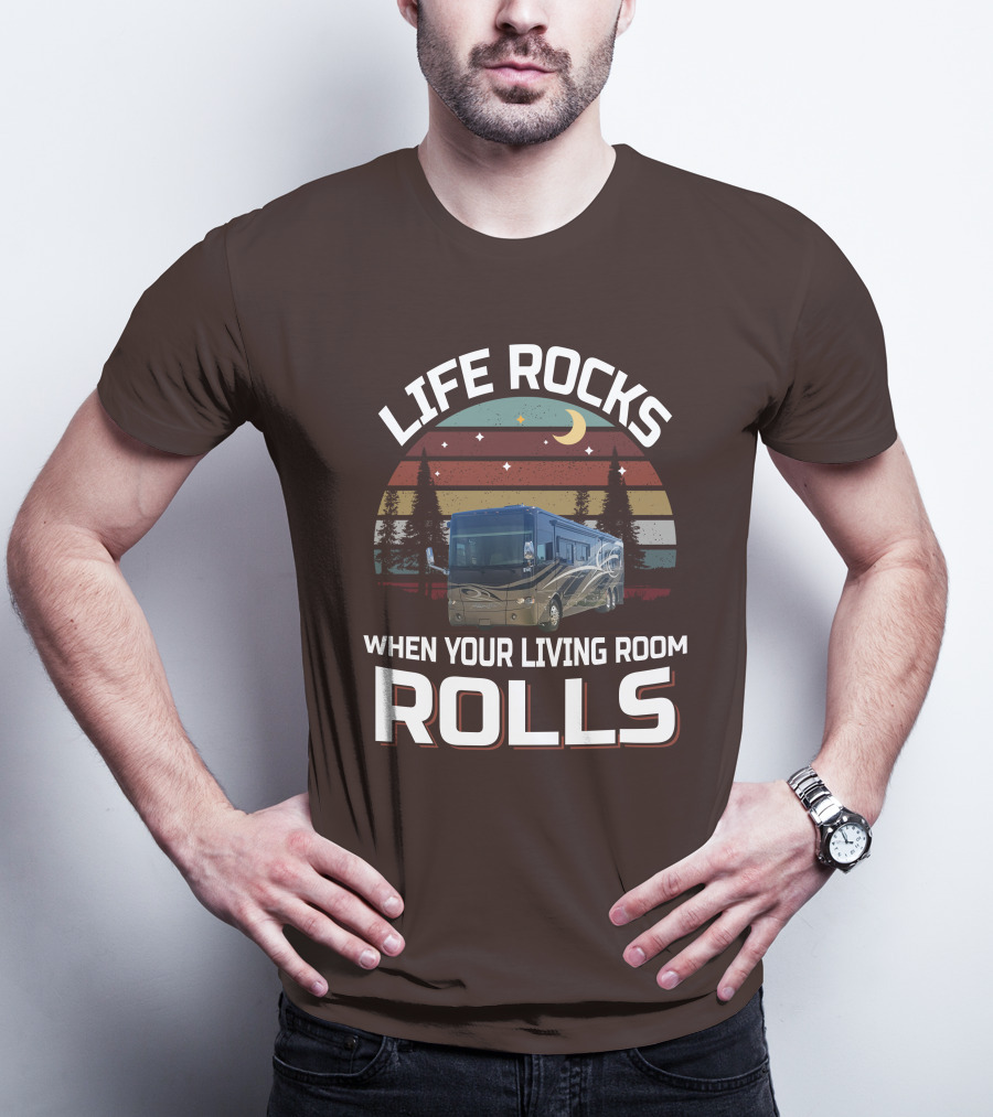 Life Rocks When Your Living Room Rolls Tiffin Motorhomes Allegro Bus T-Shirt