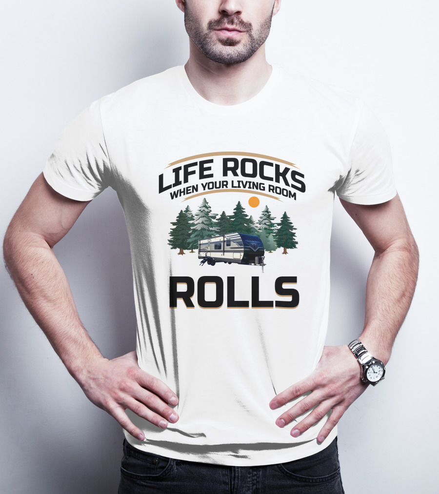 Life Rocks When Your Living Room Rolls Grand Design Transcend Xplor 240ML1 T-Shirt