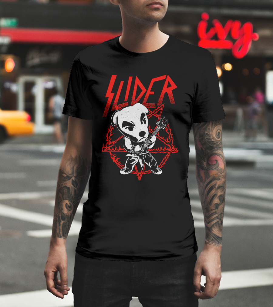 Slider Heavy Metal Animal Crossing Character T-Shirt
