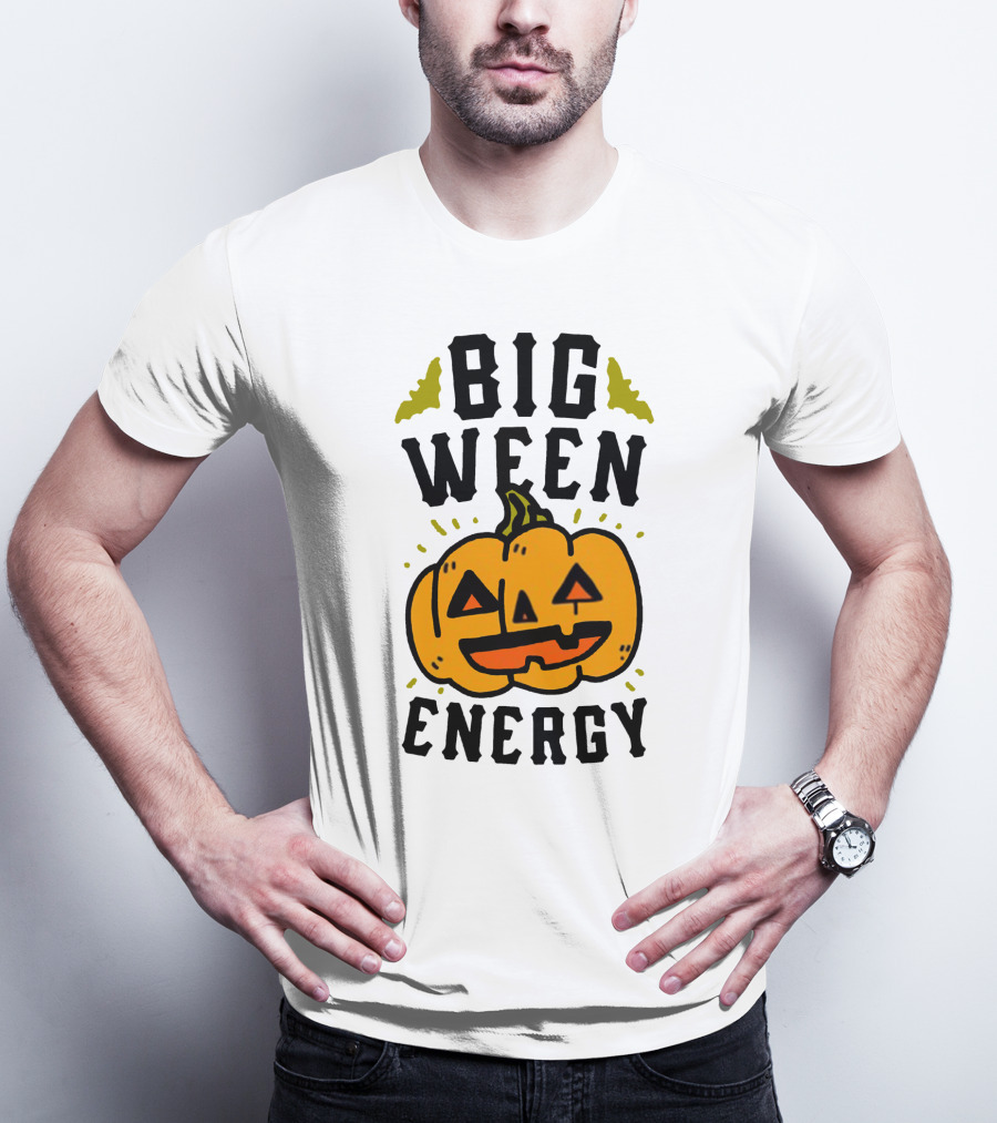 Big Ween Energy Pumpkin Halloween Jack-O'-Lantern T-Shirt