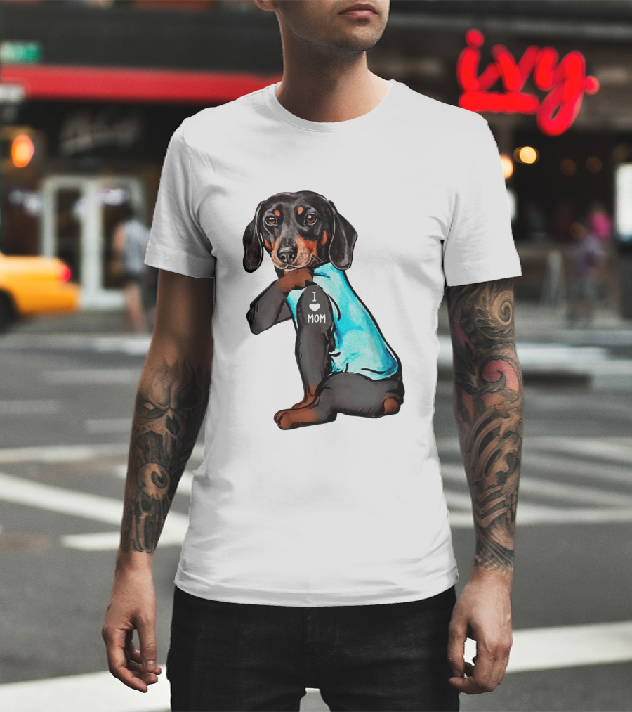 Dachshund I Love Mom T-Shirt