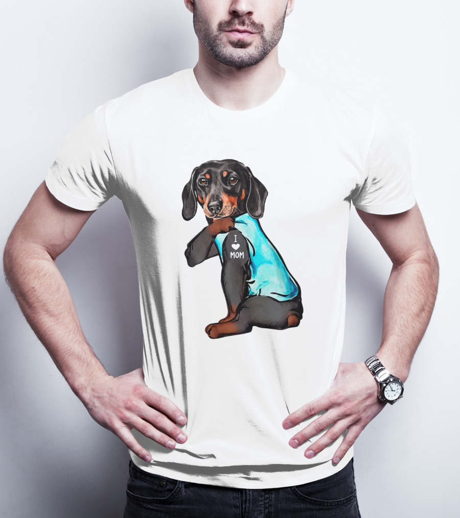 Dachshund I Love Mom T-Shirt