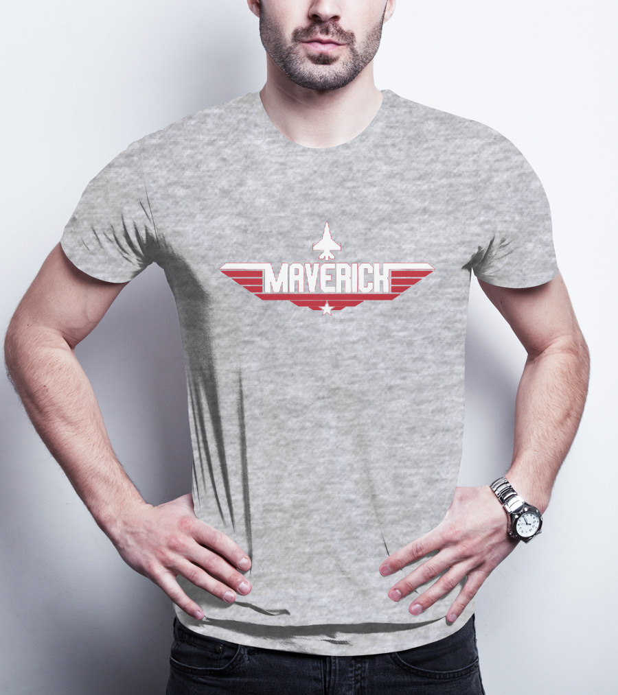 Maverick Fighter Jet Winged Emblem T-Shirt