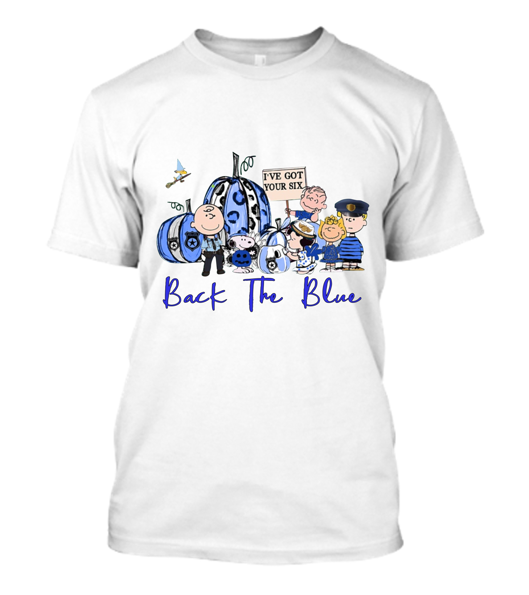 Peanuts Back The Blue Pumpkin Patch I've Got Your Six T-Shirt