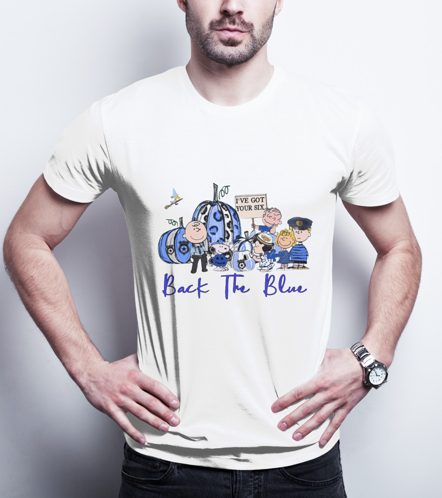 Peanuts Back The Blue Pumpkin Patch I've Got Your Six T-Shirt