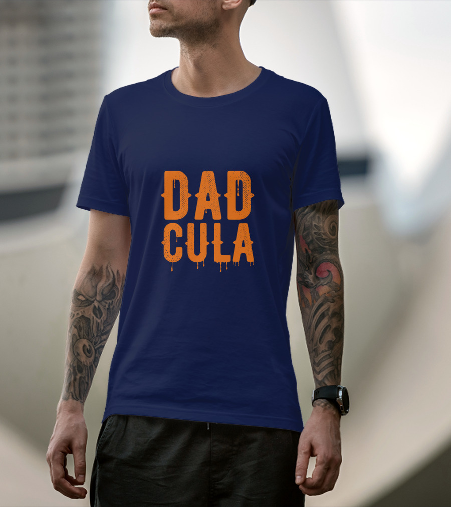 Dadcula Funny Dad Spooky Halloween Vampire Joke T-Shirt