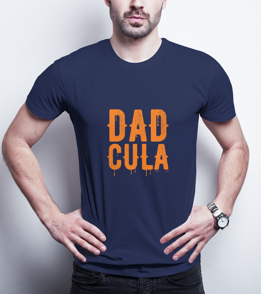 Dadcula Funny Dad Spooky Halloween Vampire Joke T-Shirt