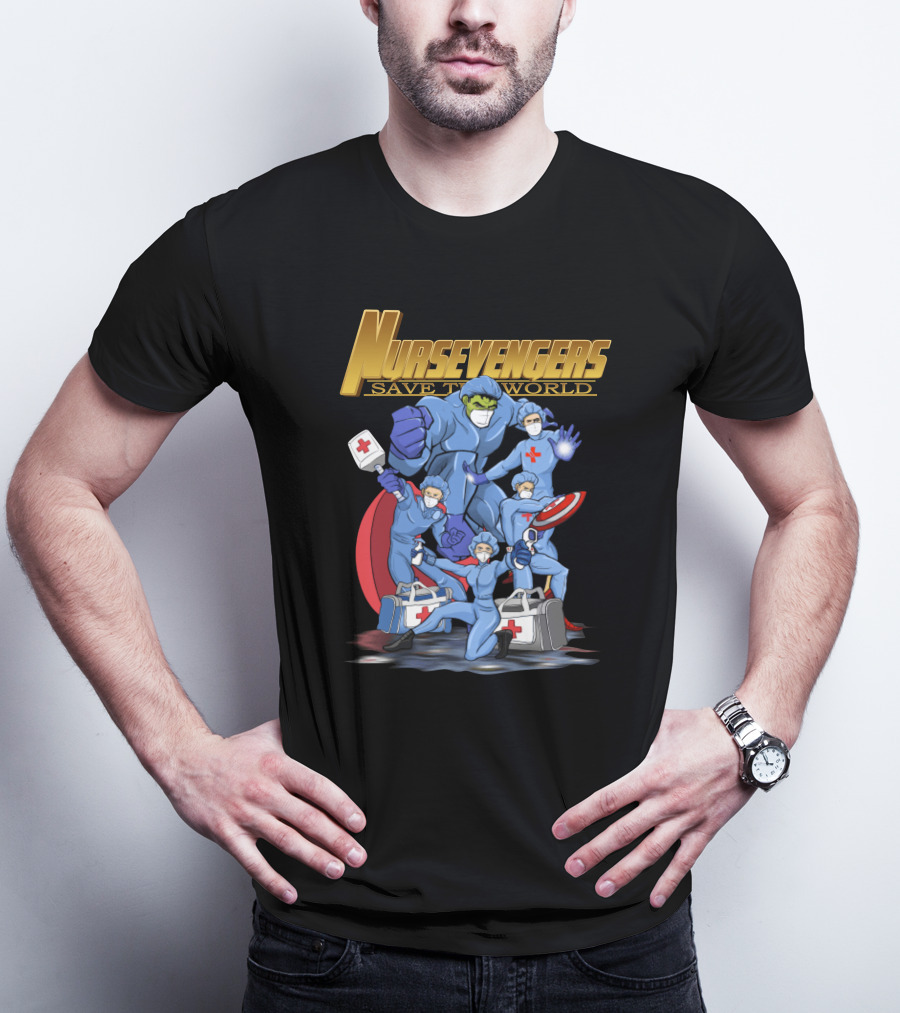 Nursevengers Save The World With Marvel Icons And Hero-Themed Medical Team T-Shirt