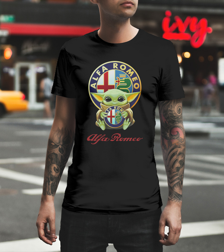 Baby Yoda Alfa Romeo Hug Emblem T-Shirt