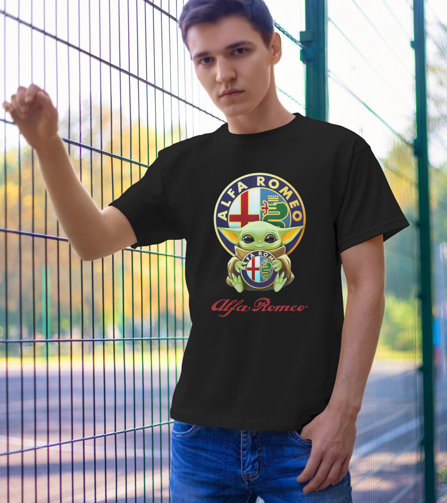 Baby Yoda Alfa Romeo Hug Emblem T-Shirt