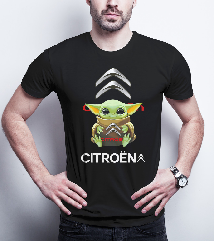 Baby Yoda Citroën Logo Hug Star Wars T-Shirt