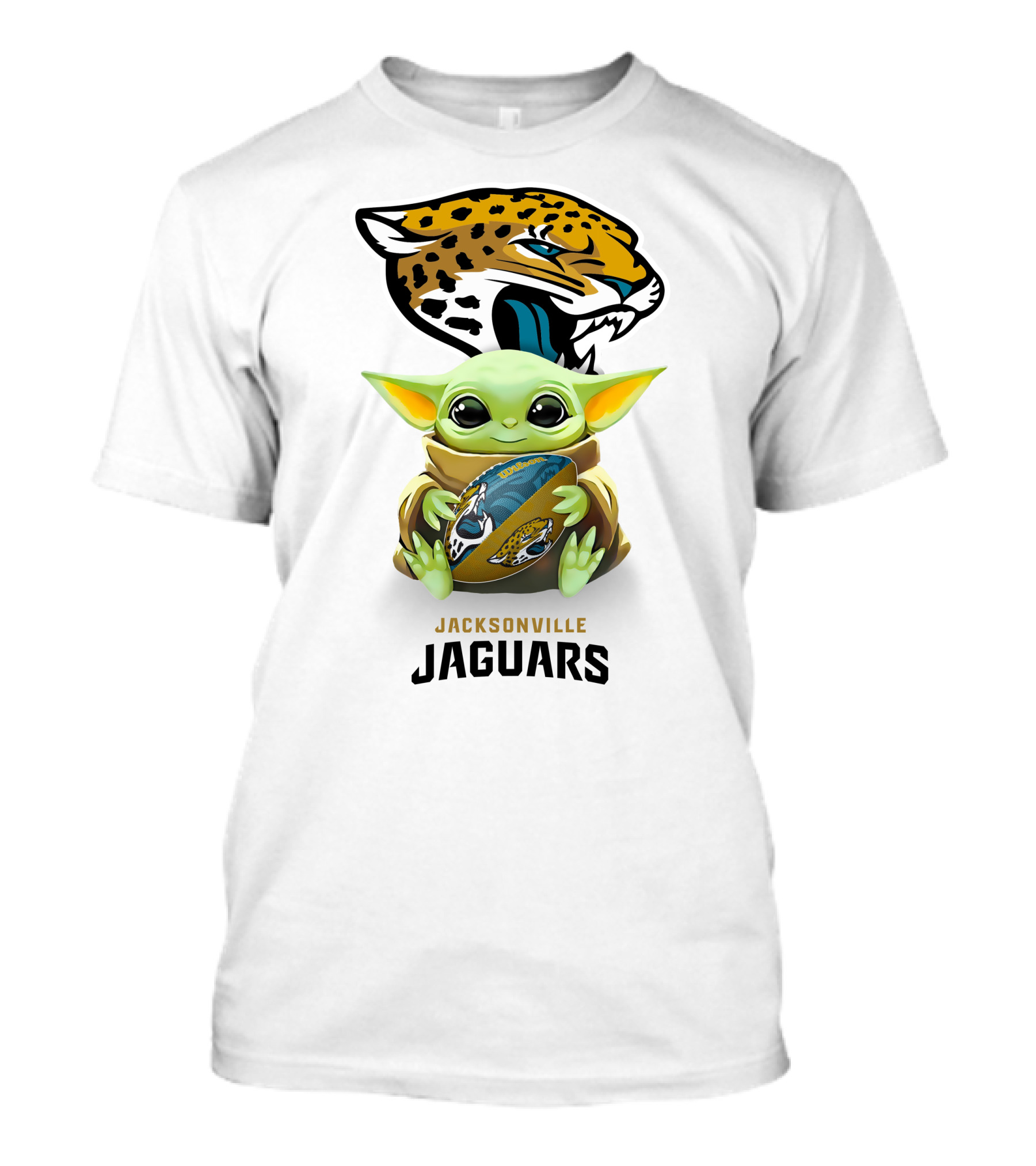 Baby Yoda Jacksonville Jaguars Football Hug T-Shirt