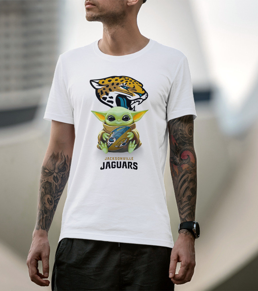 Baby Yoda Jacksonville Jaguars Football Hug T-Shirt