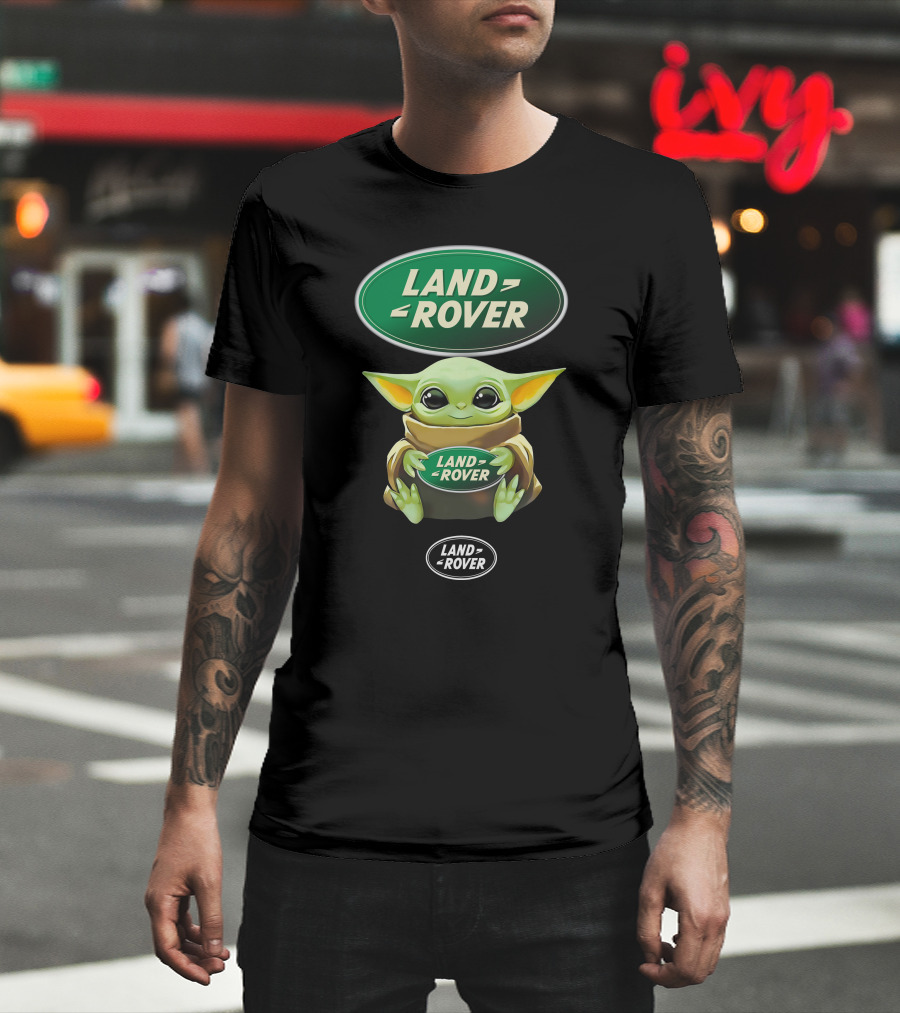Land Rover Baby Yoda Hugging T-Shirt