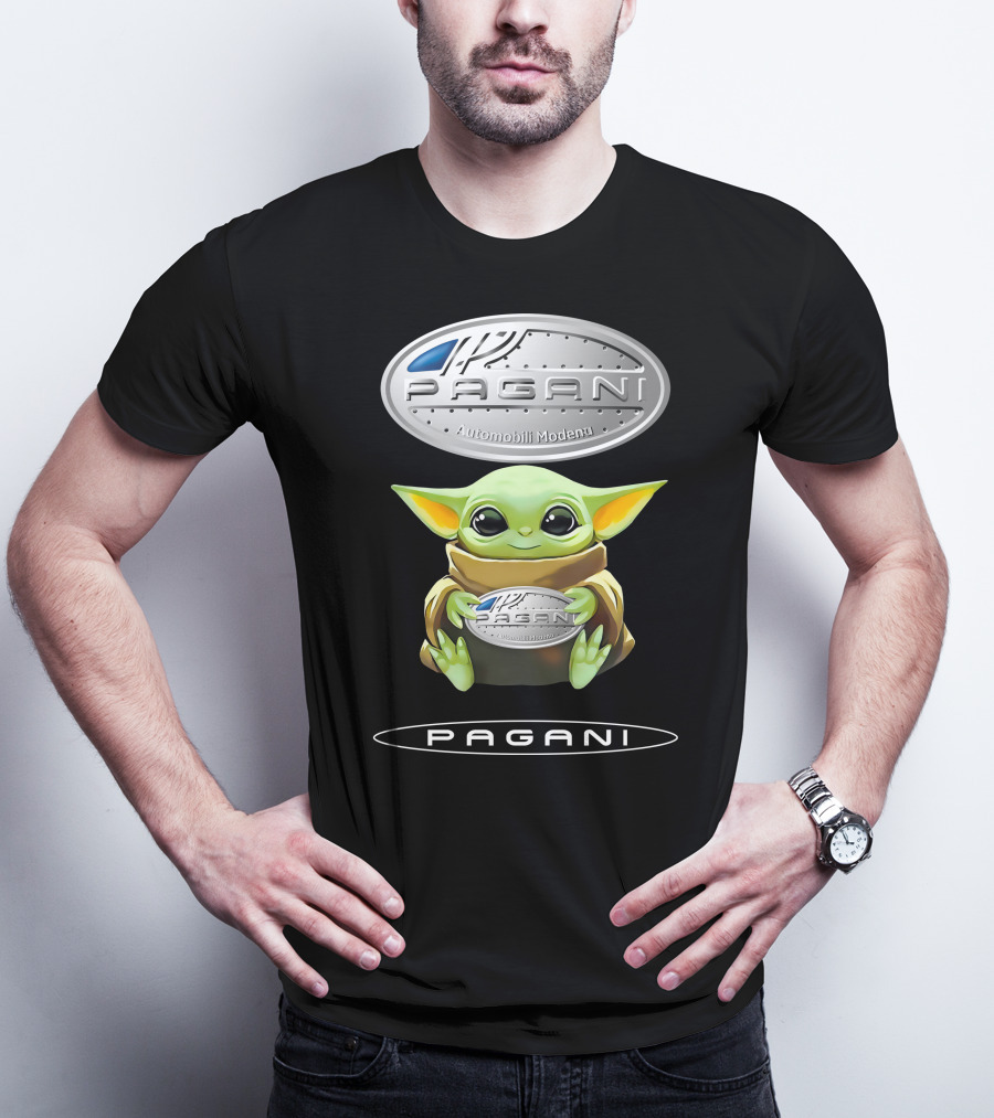 Baby Yoda Holding Pagani Automobili Modena T-Shirt