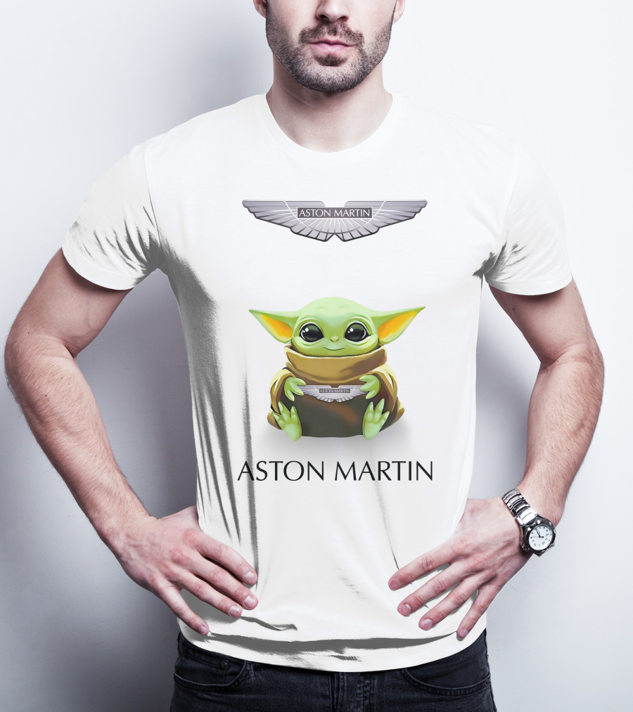Aston Martin Baby Yoda Hugging T-Shirt