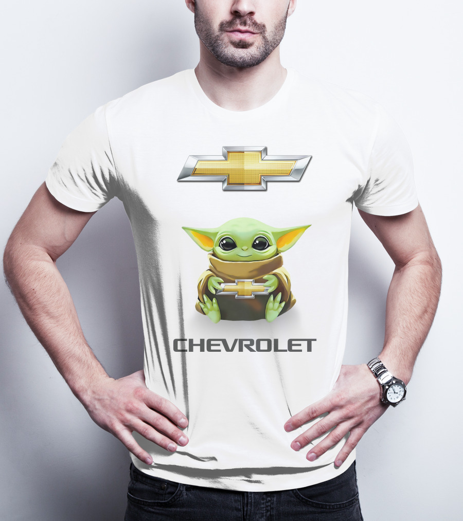 Baby Yoda Holding Chevrolet T-Shirt