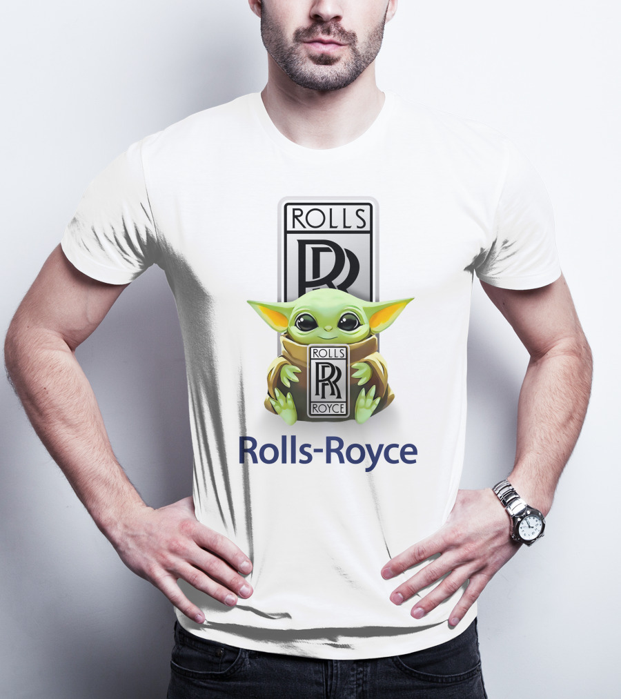Baby Yoda Hugs Rolls-Royce T-Shirt