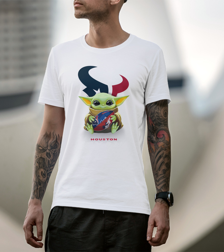 Grogu Hug Houston Texans Football Houston T-Shirt