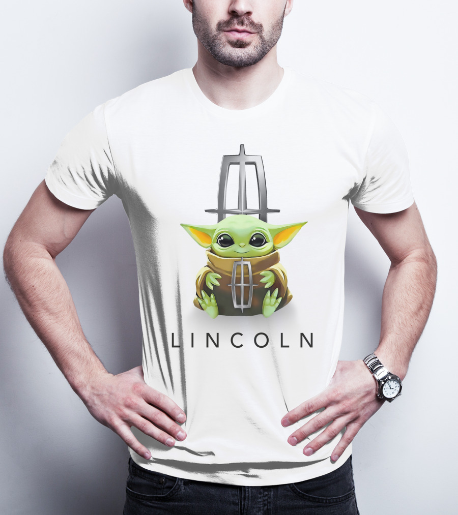 Lincoln Grogu Hug Icon Crossover White T-Shirt