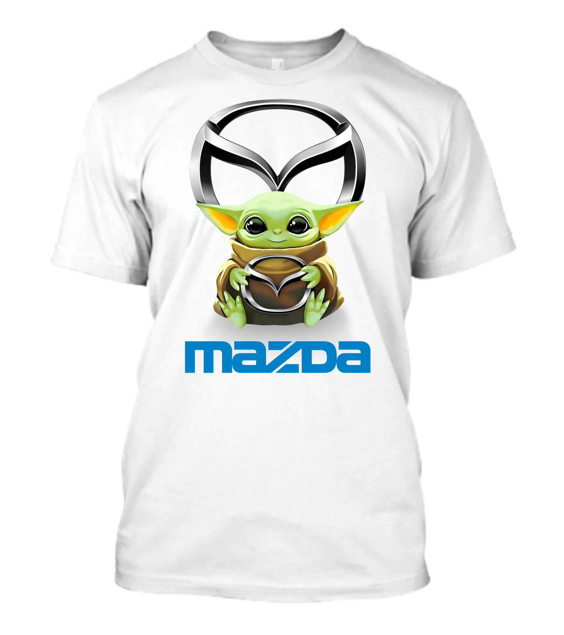 Grogu Hugging Mazda Logo Anime T-Shirt