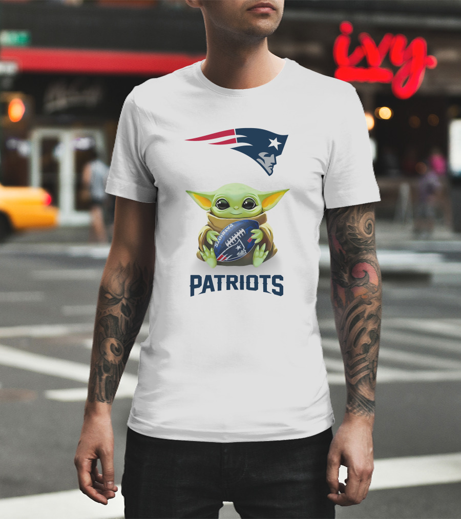 Grogu New England Patriots Football Hug Patriots T-Shirt