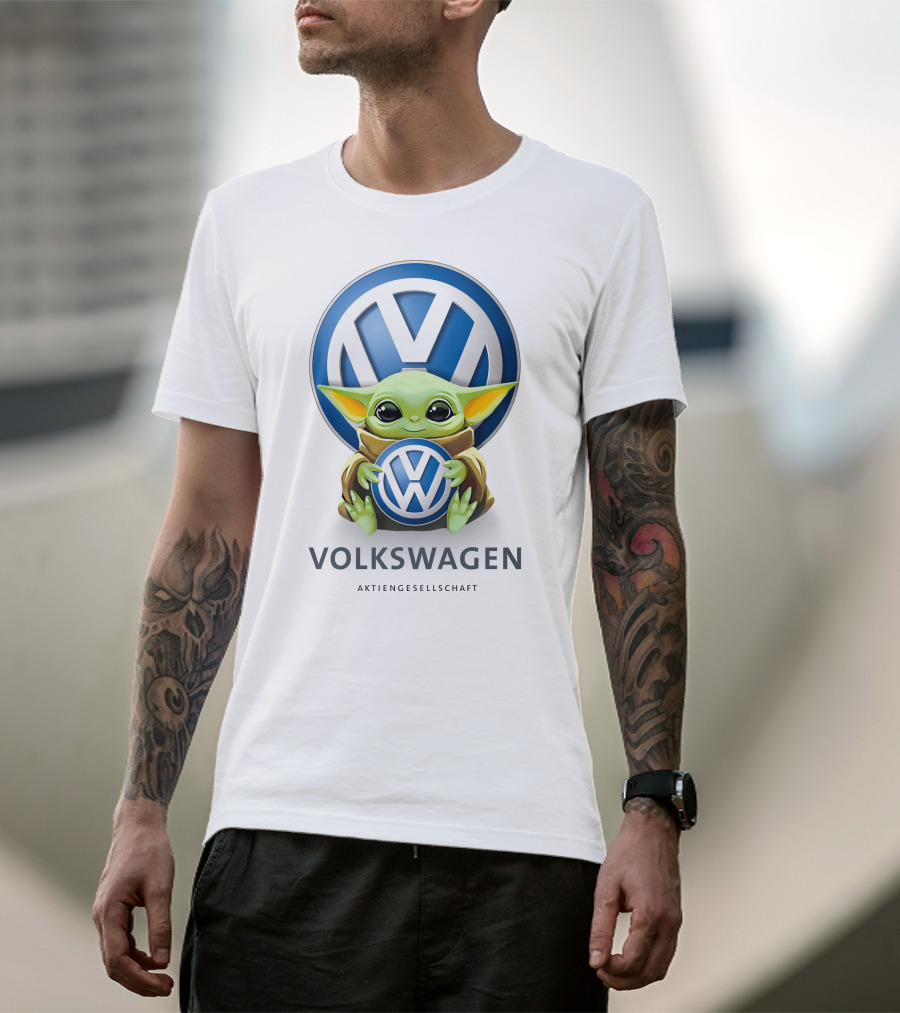 Volkswagen Grogu Hugging Logo Aktiengesellschaft T-Shirt