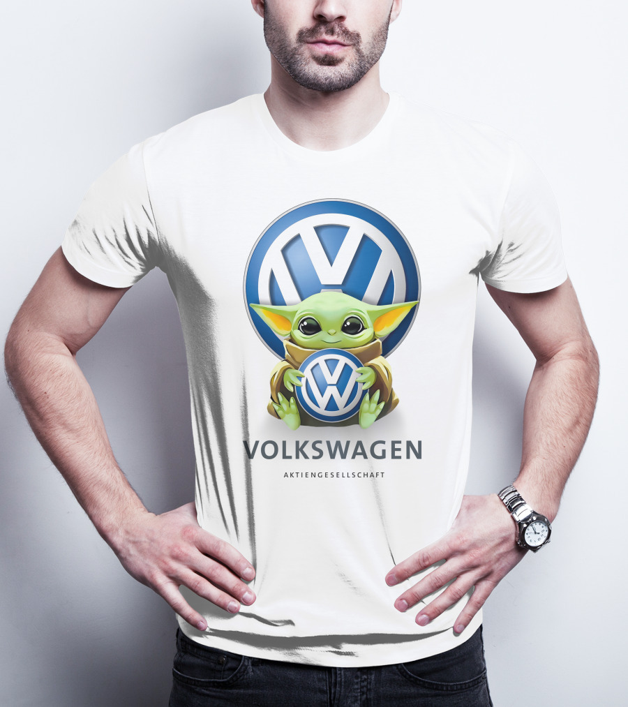 Volkswagen Grogu Hugging Logo Aktiengesellschaft T-Shirt