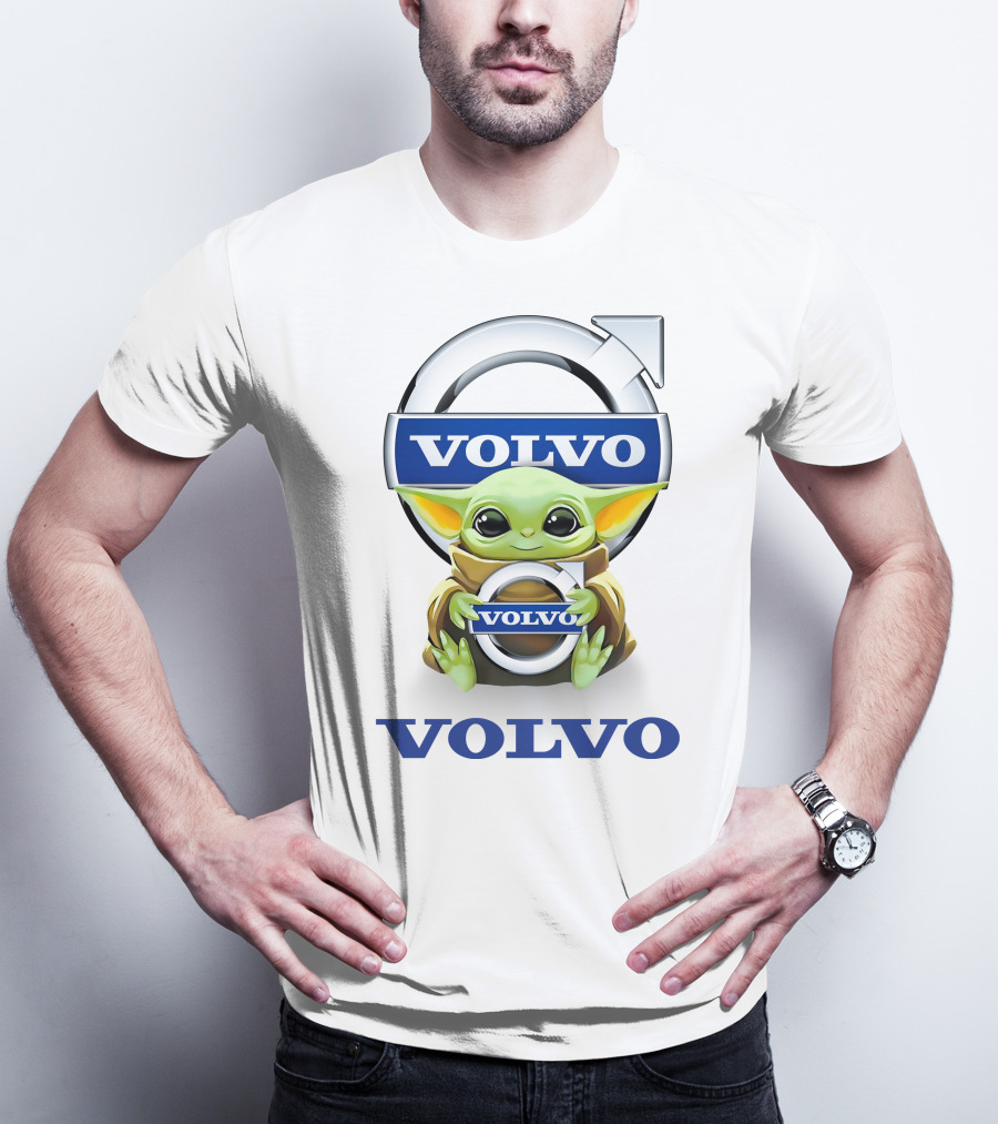 Volvo Logo Grogu Hugging Car T-Shirt