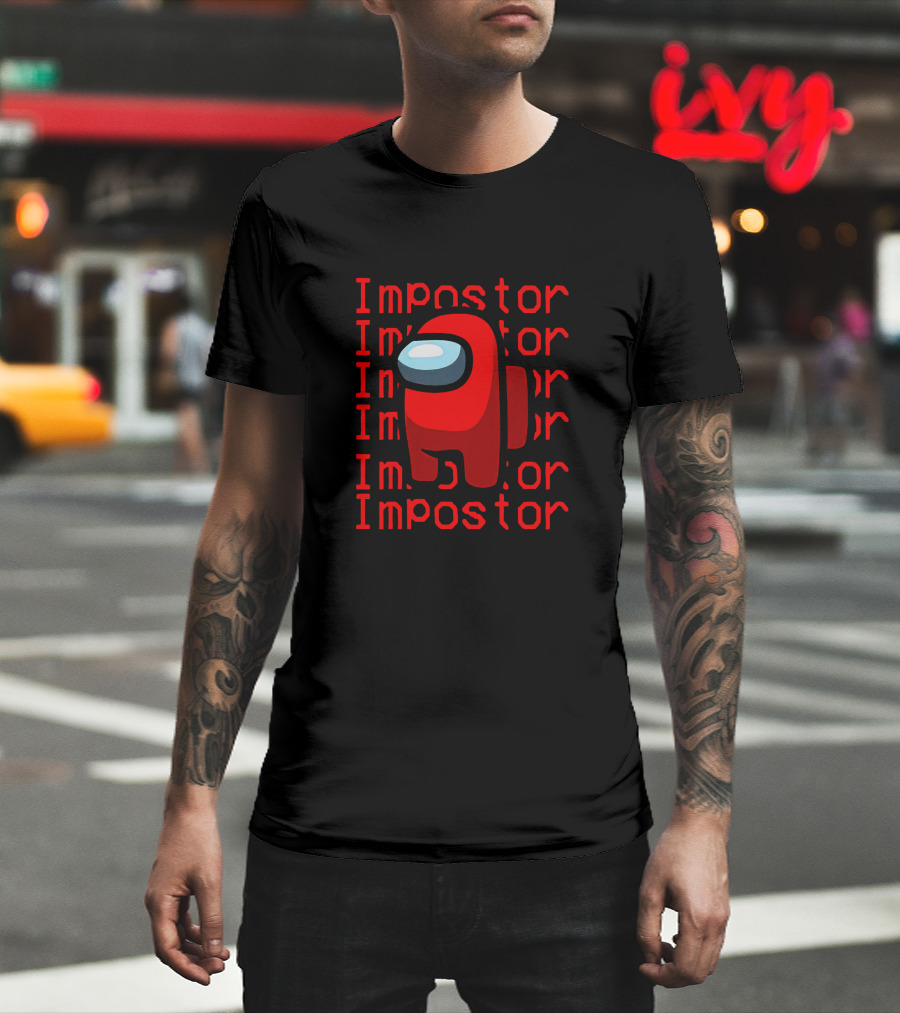 Impostor Among Us Hana123 Red Crewmate T-Shirt