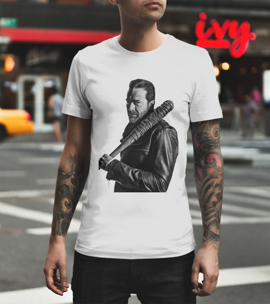 Jeff Negan Walking Dead Lucille Bat Iconic Image T-Shirt
