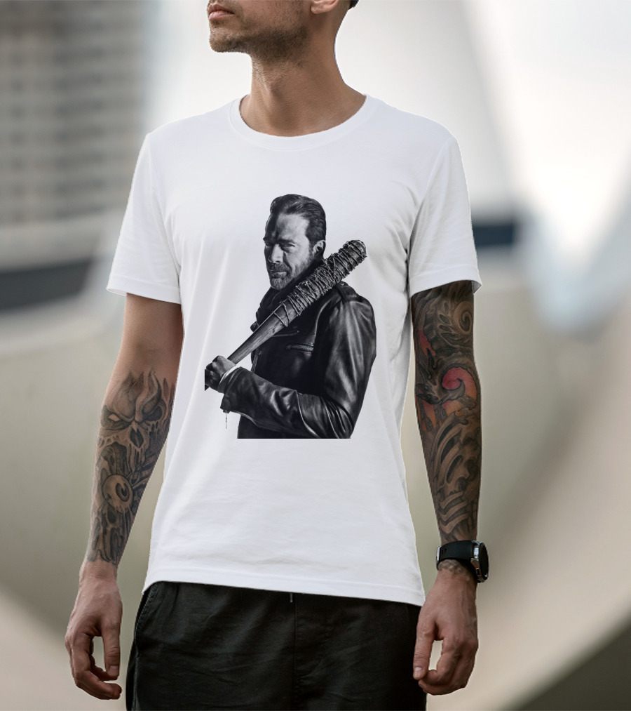 Jeff Negan Walking Dead Lucille Bat Iconic Image T-Shirt