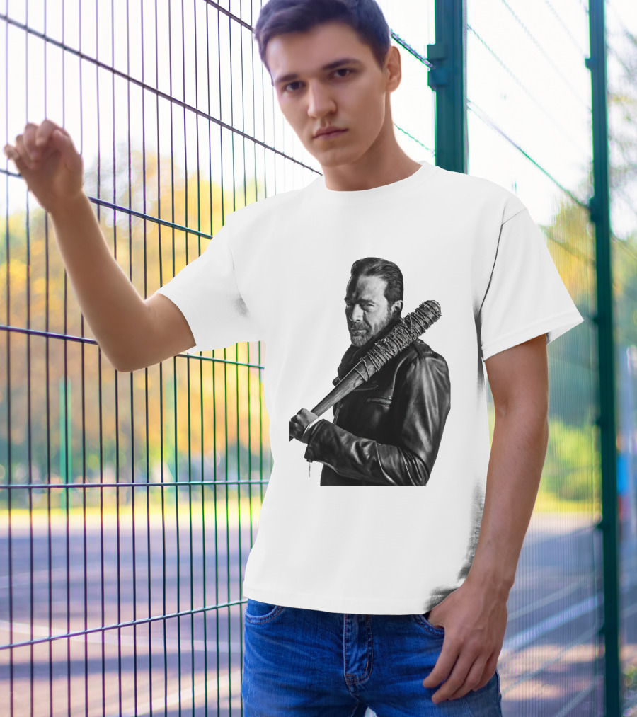 Jeff Negan Walking Dead Lucille Bat Iconic Image T-Shirt