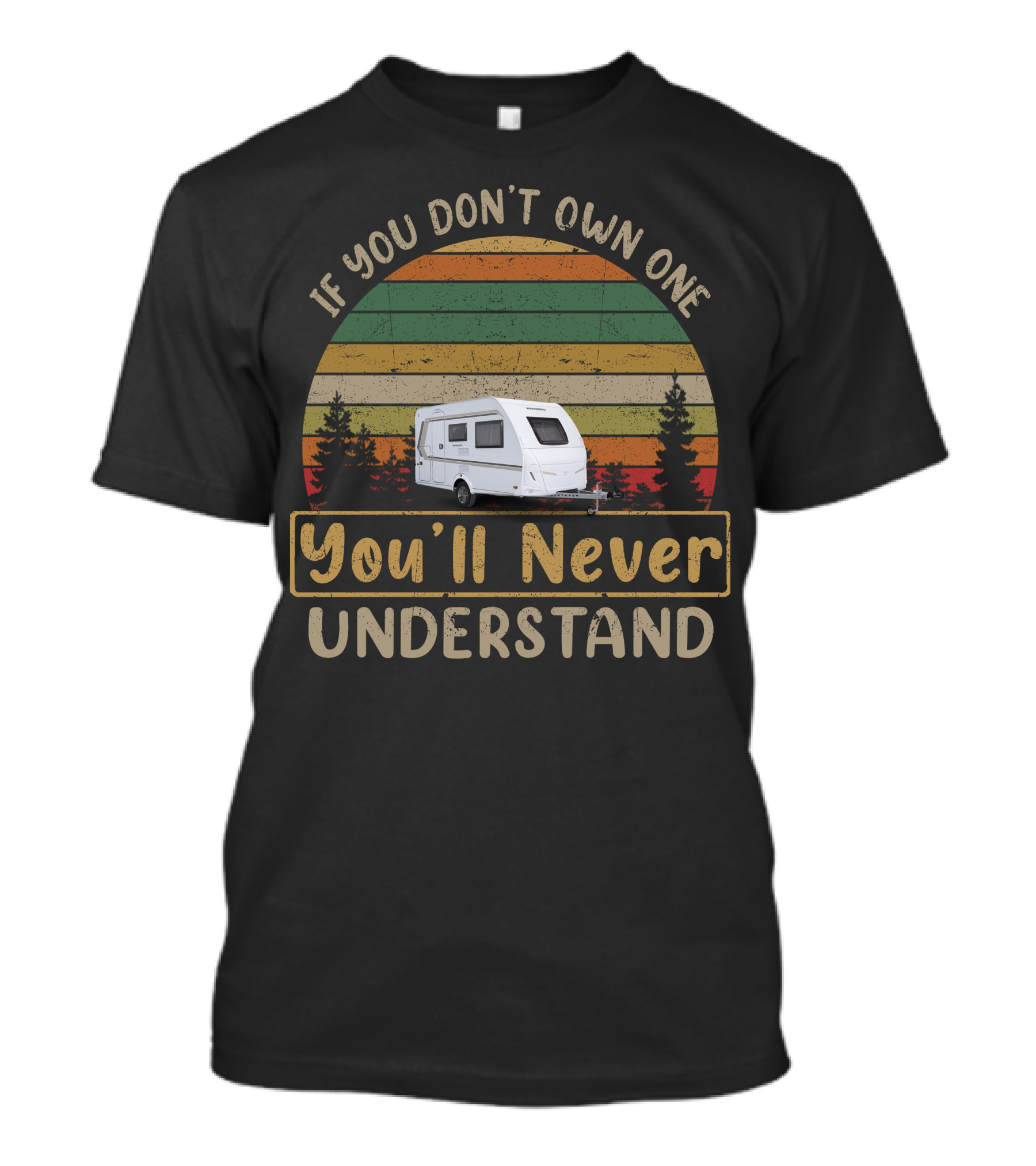 Weinsberg Caravan If You Don't Own One You'll Never Understand Retro Sunset T-Shirt