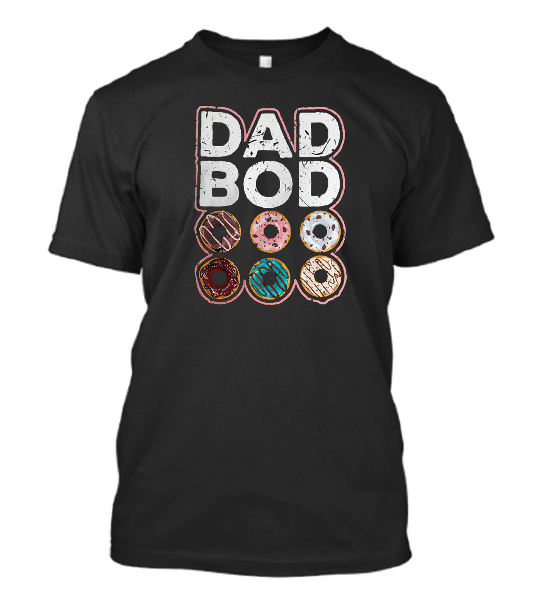 Dad Bod Funny Six Pack Donuts T-Shirt