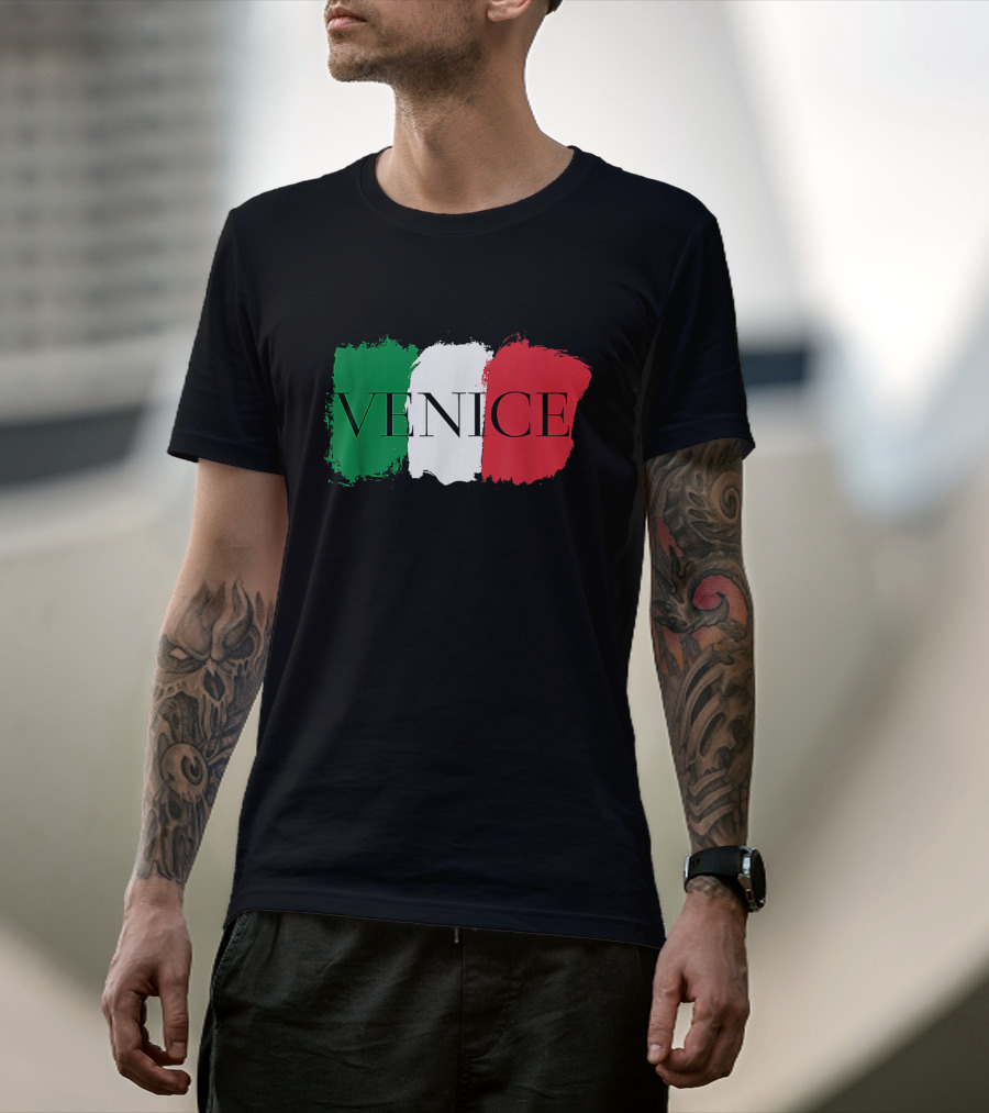Venice Italy With Italian Flag Colors T-Shirt
