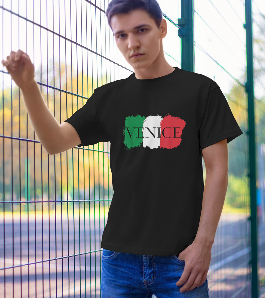 Venice Italy With Italian Flag Colors T-Shirt