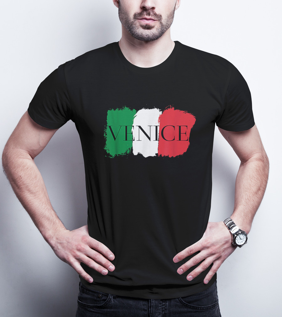 Venice Italy With Italian Flag Colors T-Shirt