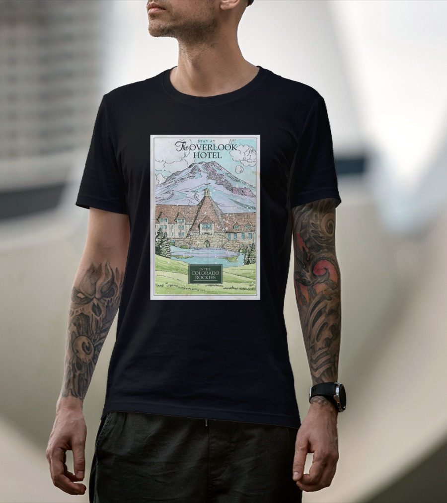 Stay At The Overlook Hotel In The Colorado Rockies Snowy Mountain T-Shirt
